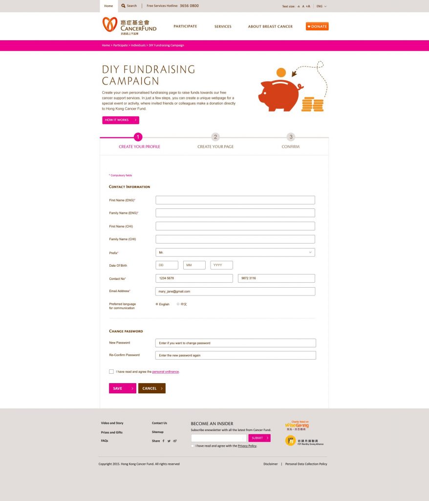 Build Your Own Fundraising Campaign for Cancer Fund Pink Revolution