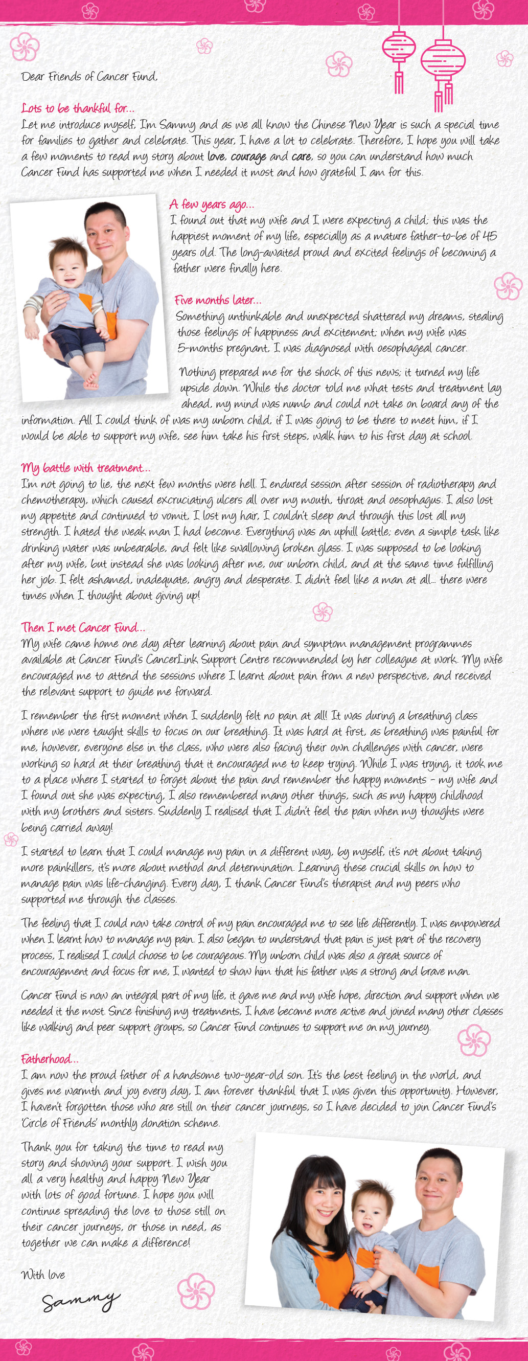 Facing Cancer with Love and Hope - HK Cancer Fund